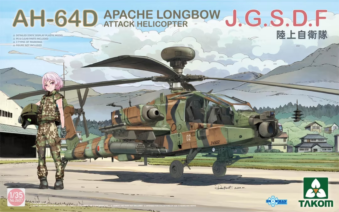 1:35 Takom 2607 AH-64D Apache Longbow J.G.S.D.F - Attack Helicopter