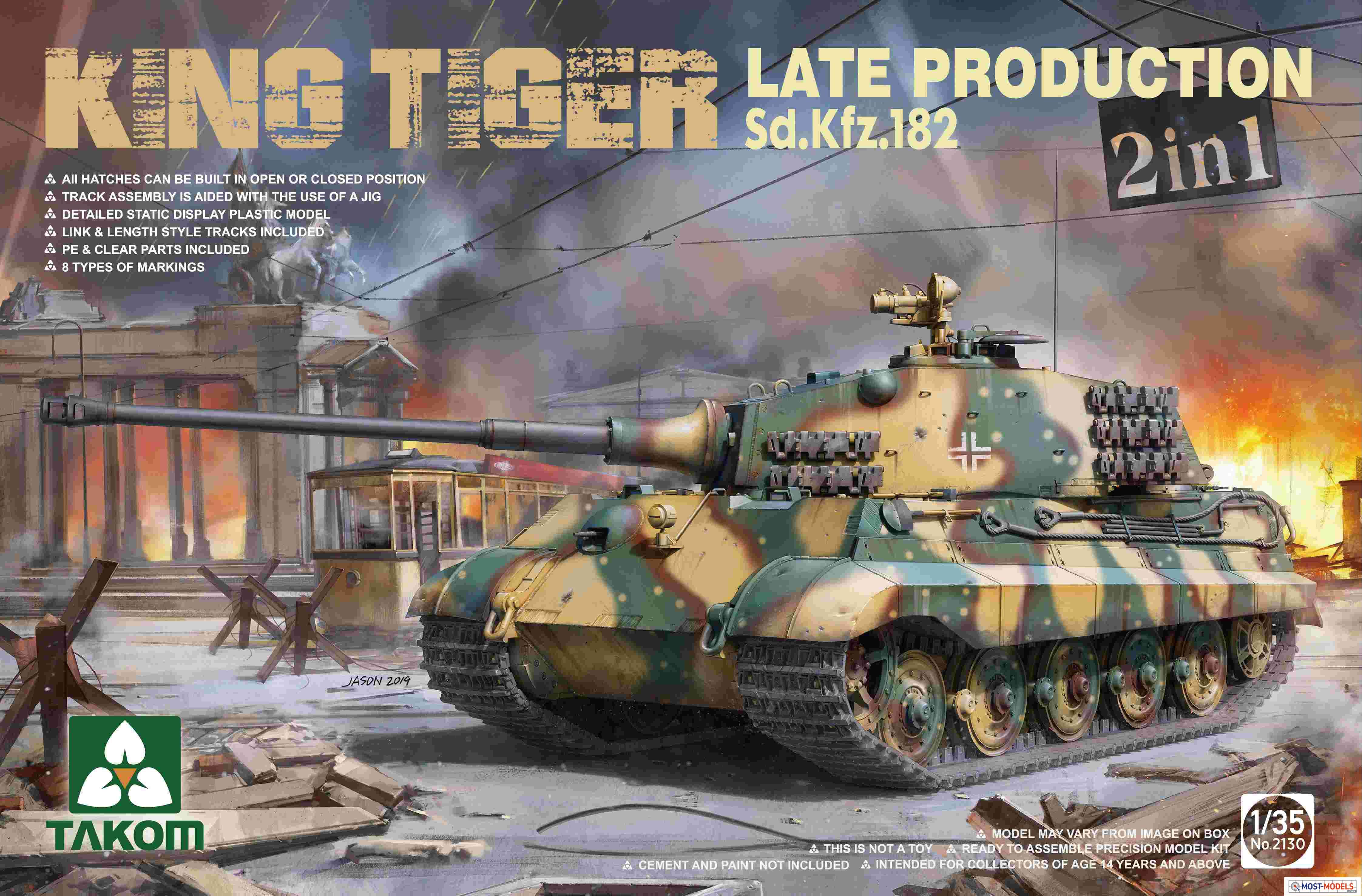 1:35 Takom 2130 KING TIGER Late Production Sd.Kfz.182