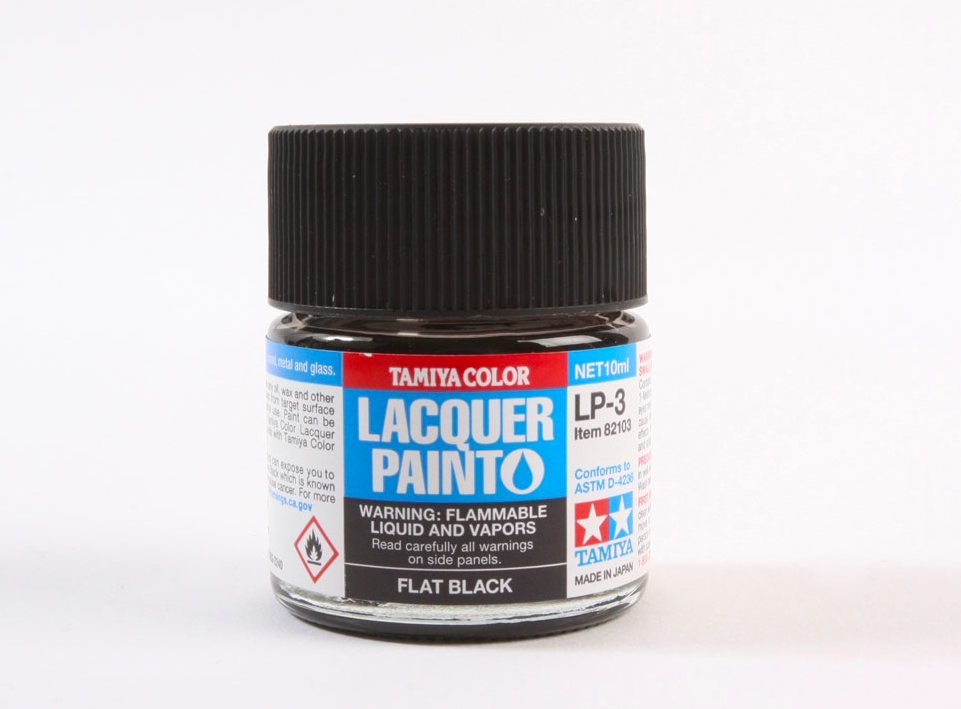 Tamiya LP-3 Black - Matt - Lacquer Paint - 10ml