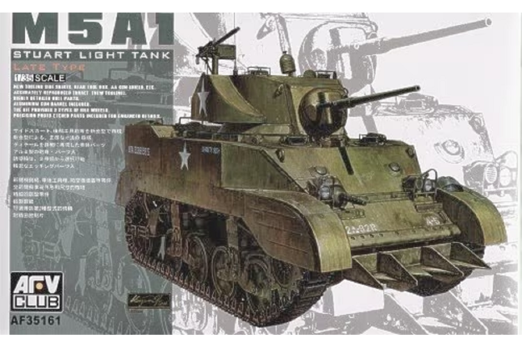 1:35 AFV Club 35161 M5A1 Stuart Light Tank - Late Type