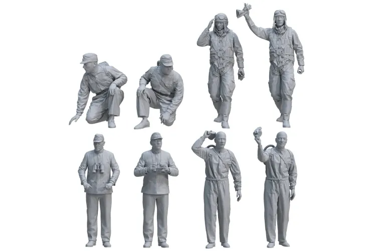 1:35 Border Model IJN Carrier Crew Pilots & Officers