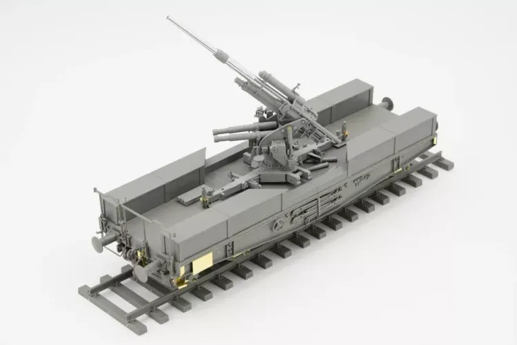 Border 1:35 Duitse 88mm Gun Flak 36 met Ssys Wagon - Modelbouwset
