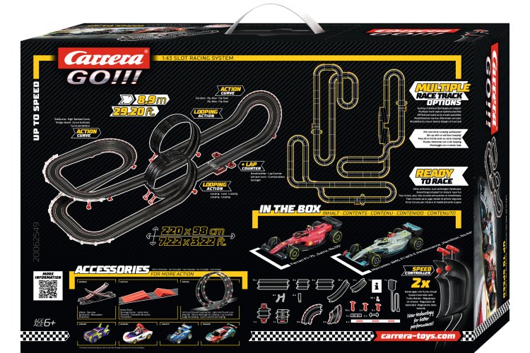 Carrera GO!!! Up to Speed Set - Racebaan voor veel Raceplezier!