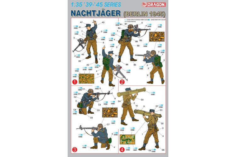 Dragon 1:35 Nachtjäger Berlijn 1945 Duitse Soldaten WWII