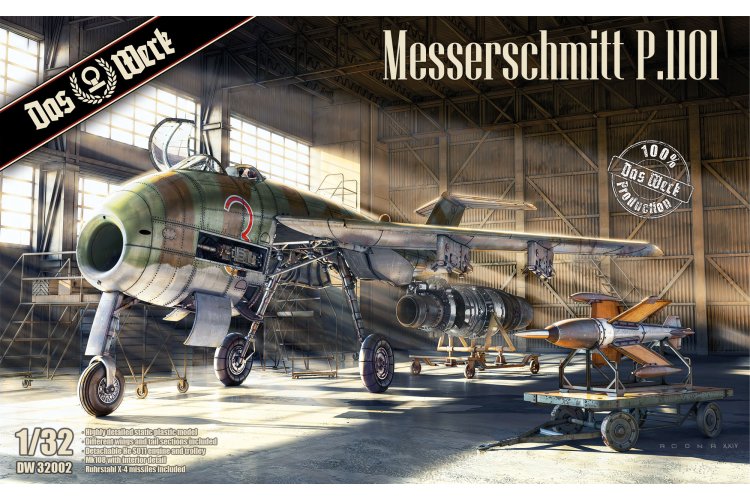 Das Werk 1:32 Messerschmitt P.1101 Duits Experimenteel Jet