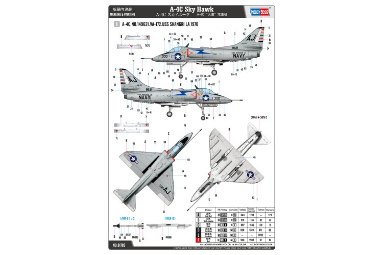 HobbyBoss 1:48 Douglas A-4C Skyhawk US Jet Fighter