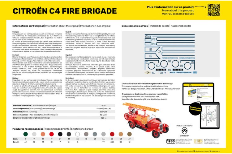 Heller 1:24 Citroën C4 Fire Brigade Starter Kit