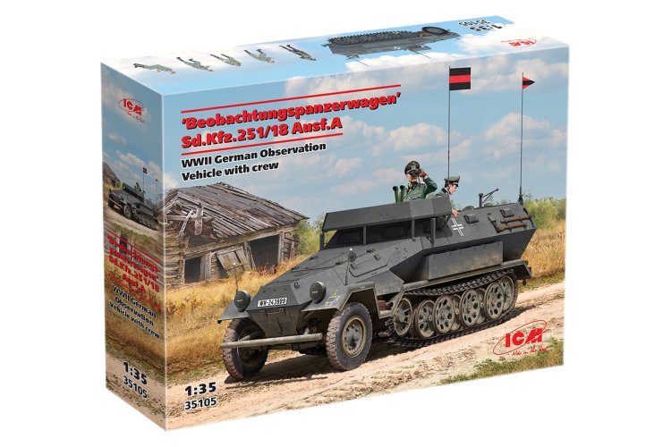 1:35 ICM 35105 Beobachtungspanzerwagen Sd.Kfz.251/18 Ausf.A - WWII ...
