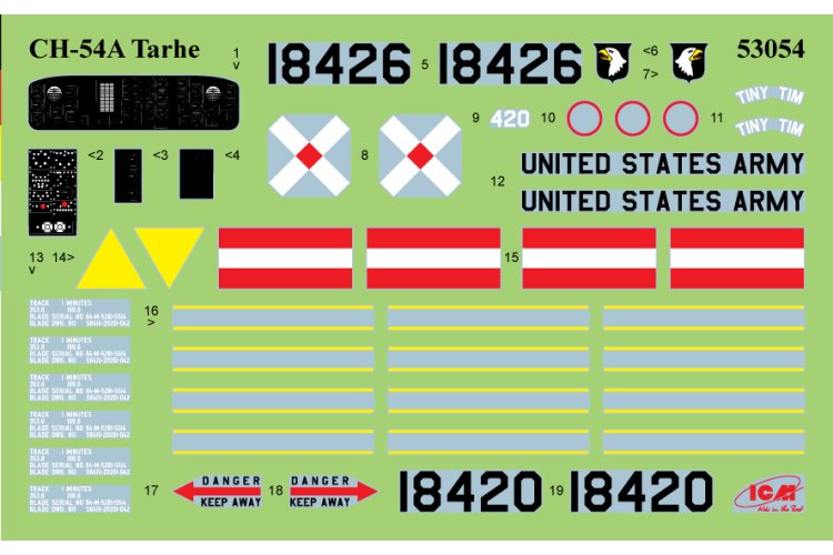 1:35 ICM 53054 Sikorsky CH-54A Tarhe - US Heavy Helicopter