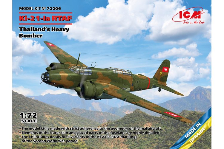 1:72 ICM 72206 Mitsubishi Ki-21-Ia RTAF - Thailands Heavy Bomber