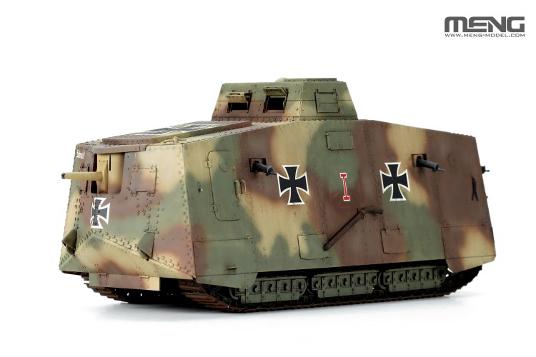 MENG 1:35 A7V Krupp WWI Tank met Motor Limited Edition Modelbouwpakket