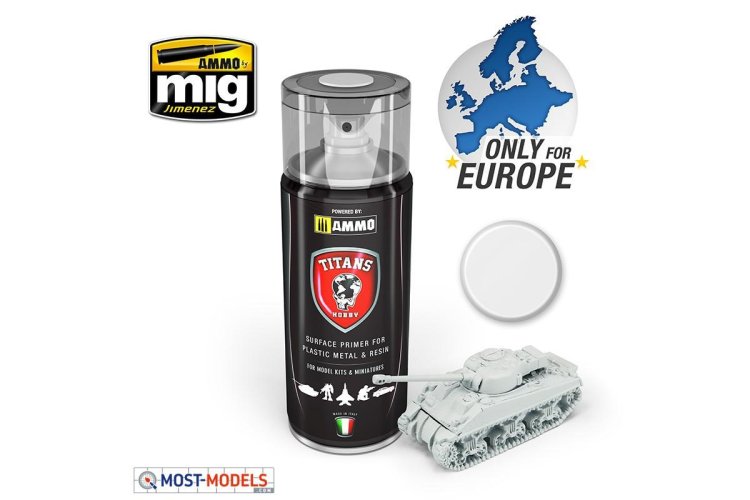 AMMO MIG TTH101 Titans Hobby White - Matt - Primer - Acryl spray
