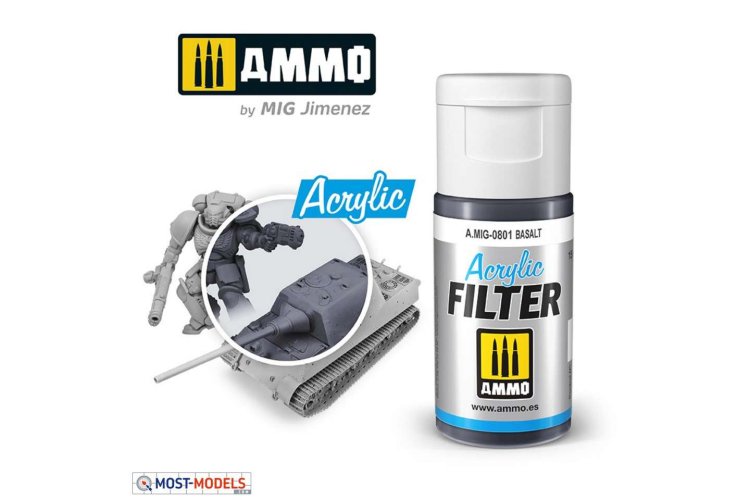 AMMO MIG 0801 Acrylic Filter Basalt - 15ml