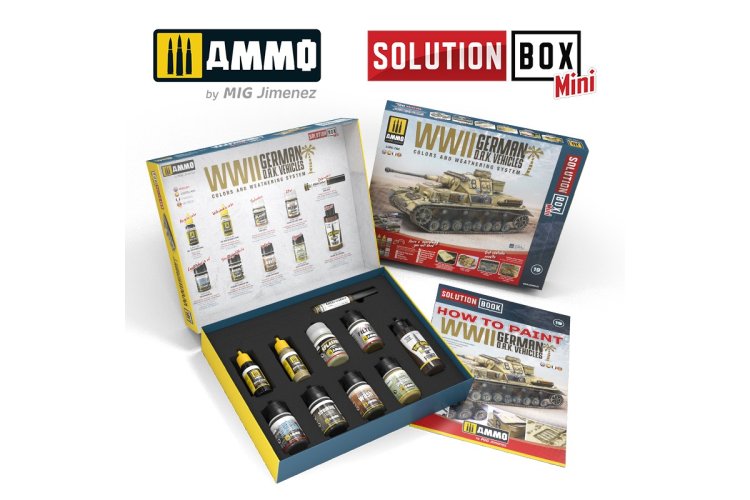 AMMO MIG 7902 WWII German DAK Vehicles - Solution Box Mini