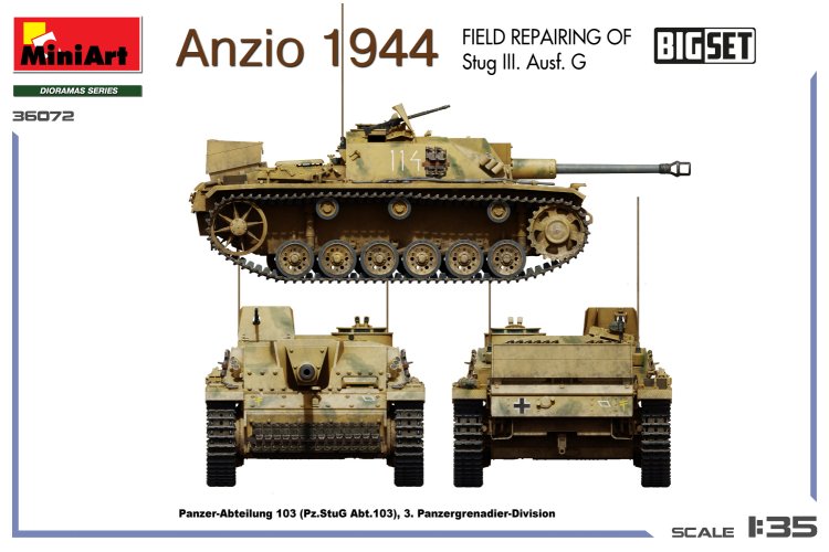 MiniArt 1:35 Anzio 1944 - Stug III Reparatie - Diorama Set