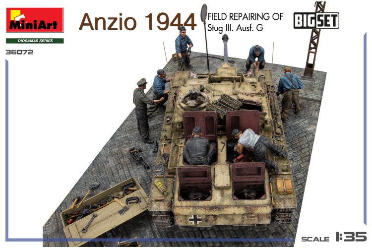 MiniArt 1:35 Anzio 1944 - Stug III Reparatie - Diorama Set