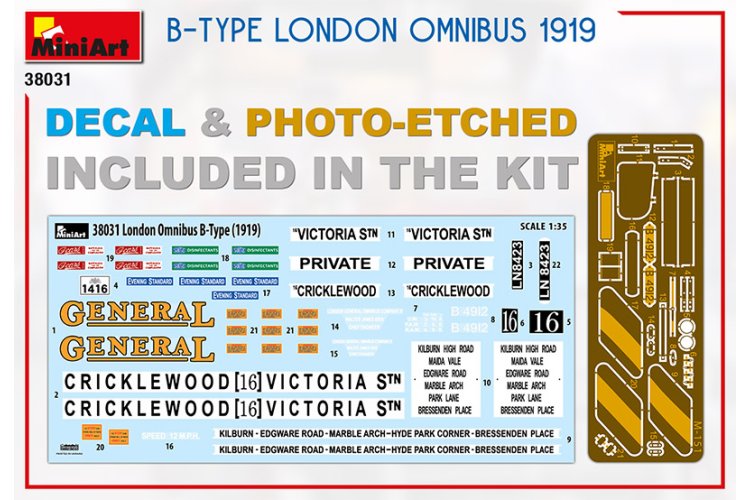 1:35 MiniArt 38031 B-TYPE London Omnibus 1919 for sale!