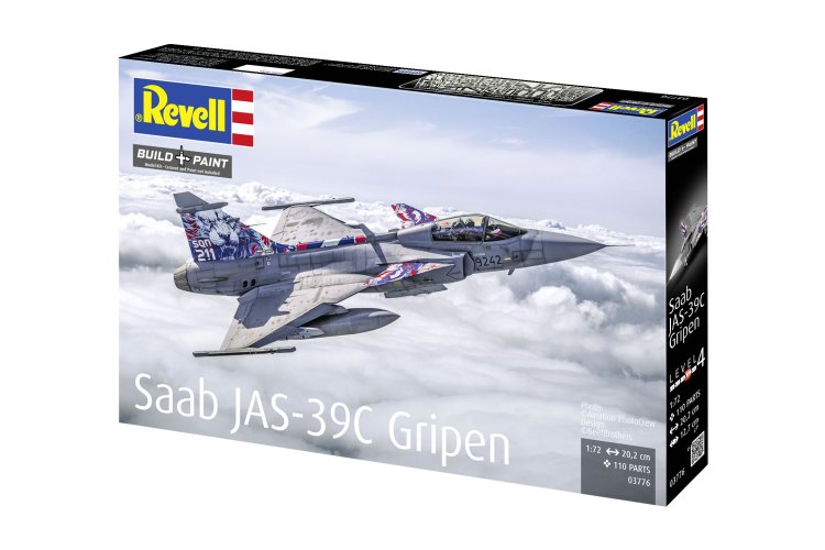 Revell 1:72 Saab JAS-39C Gripen - Swedish fighter jet - model kit