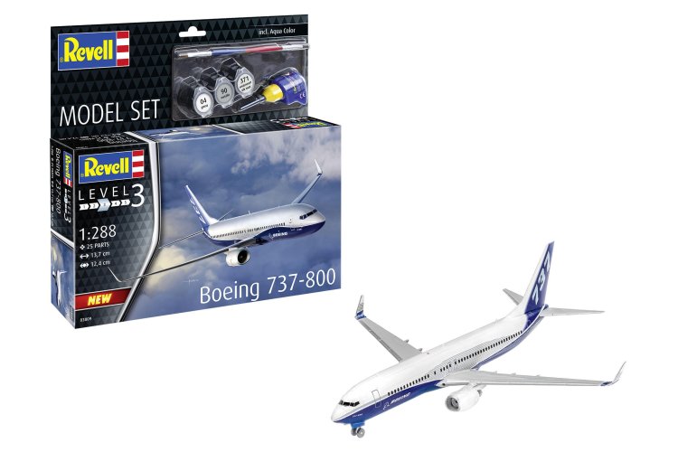 1:288 Revell 63809 Boeing 737-800 Vliegtuig - Model Set