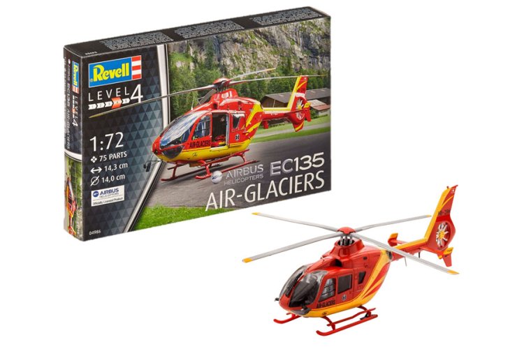 1:72 Revell 64986 EC135 AIR-GLACIERS - Model Set