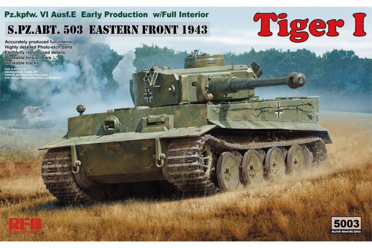 1:35 Rye Field Model 5003 Pz.kpfw.VI Ausf. E Early Production Tiger I