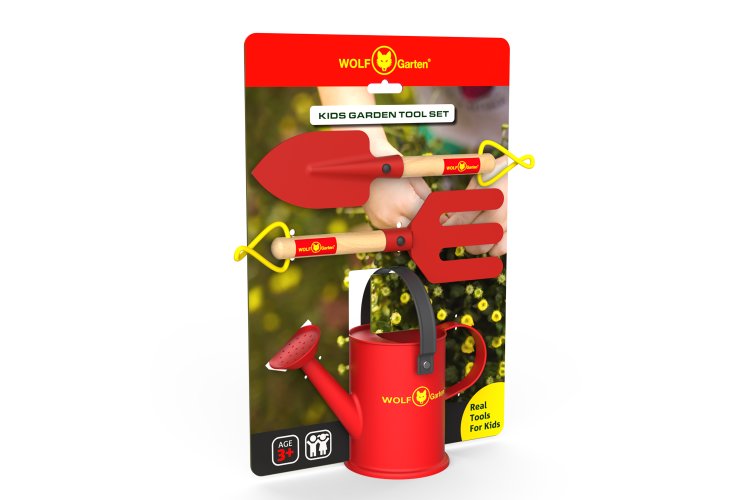 Wolf Garten Kids 4-Piece Garden Tool Set with Accessories
