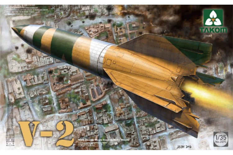 1:35 Takom 2075 V-2 WWII German Single Stage Ballistic Missile