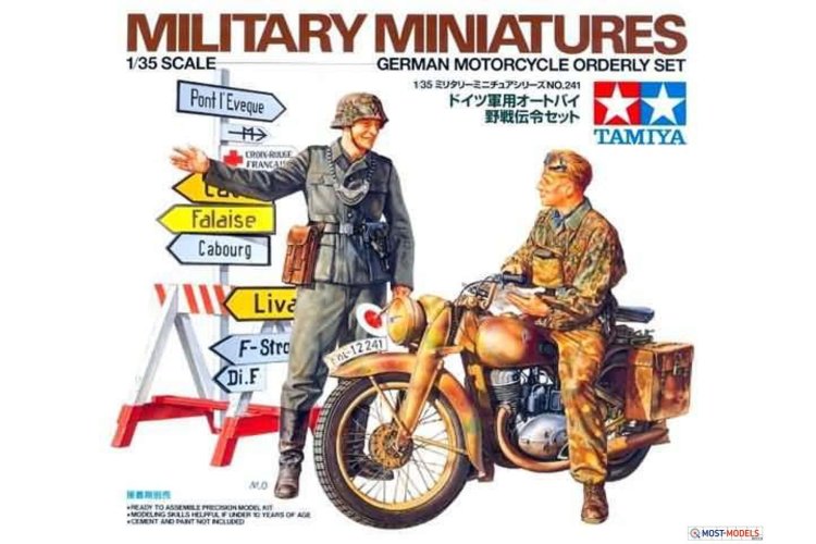 1:35 Tamiya 35241 Diorama-Set Motorcycle Orderly w/2 Figures
