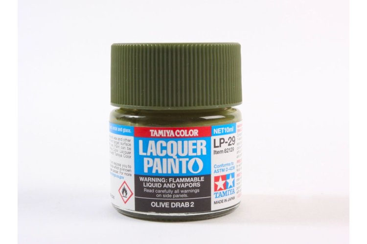 Tamiya LP-29 Olive Drab 2 - Matt - Lacquer Paint - 10ml
