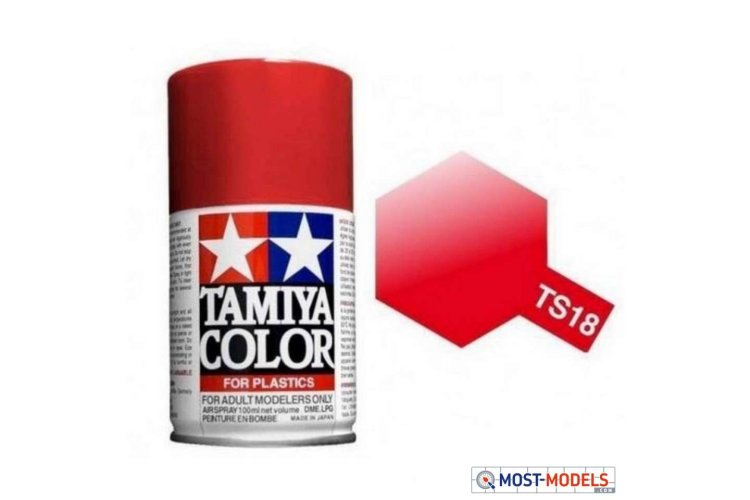 Tamiya TS-18 Red - Metallic - Gloss - Acryl Spray - 100ml