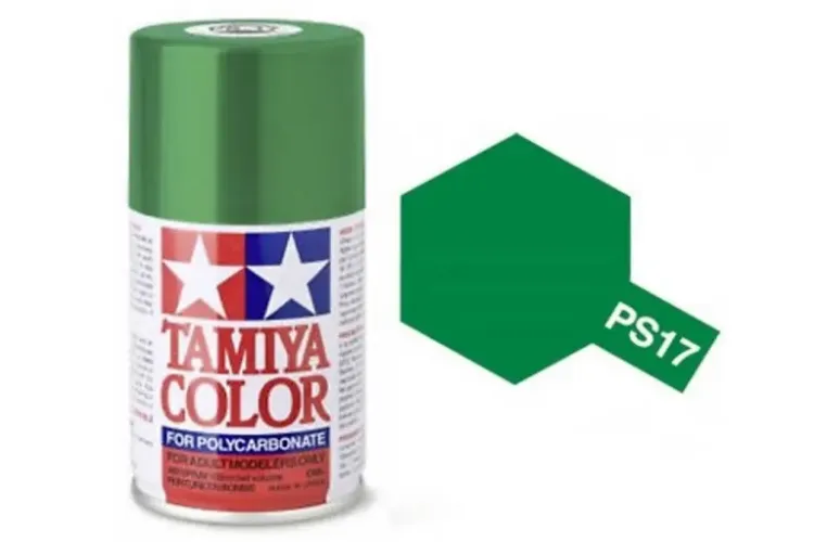 Tamiya PS-17 Metallic Green Spray for Lexan - Acrylic 100ml