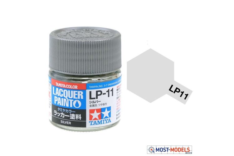 Tamiya LP-11 Silver - Gloss - Lacquer Paint - 10ml