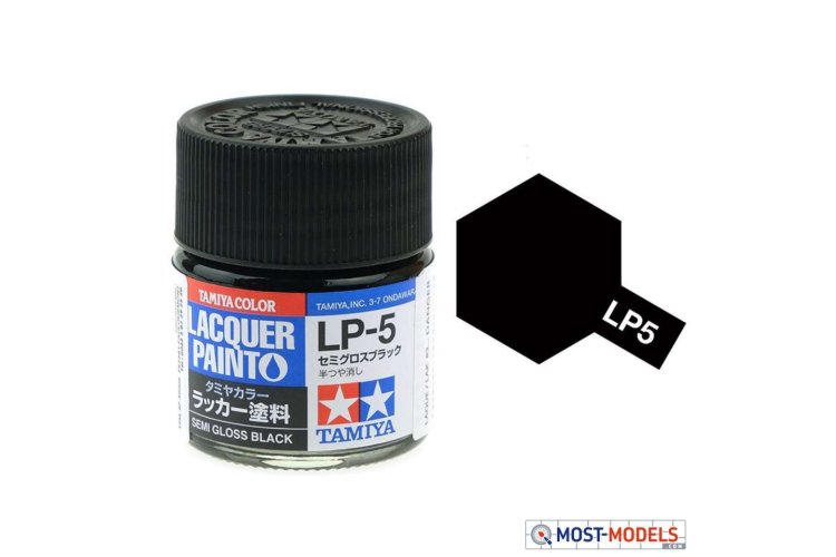 Tamiya LP-5 Black - Satin - Lacquer Paint - 10ml