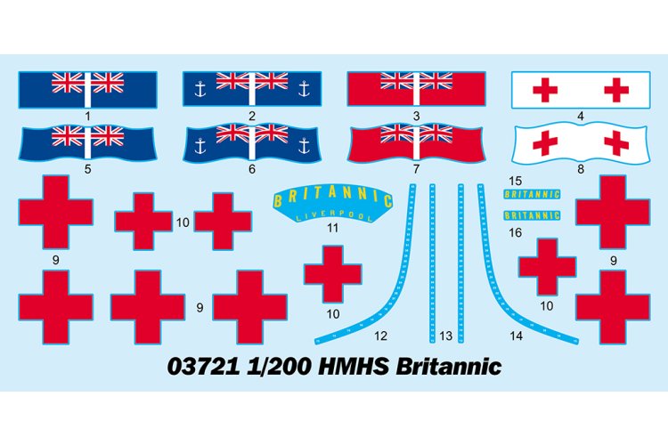 Trumpeter 1:200 HMHS Britannic WWI British Hospital Ship Kit