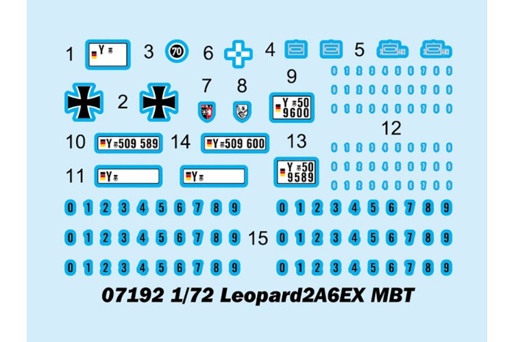 1:72 Trumpeter 07192 Leopard 2A6EX - main battle tank - export variant