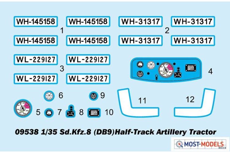 1:35 Trumpeter 09538 Sd.Kfz.8 (DB9)Half-Track Artillery Tractor
