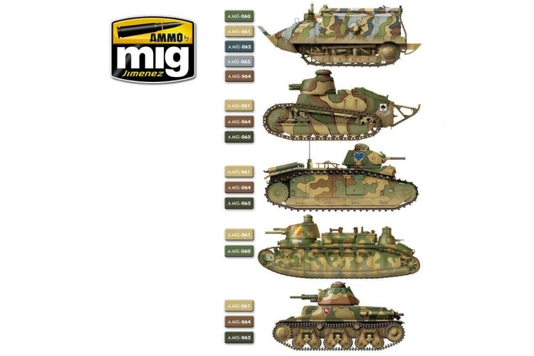 AMMO MIG 7110 WWI & WWII French Camouflage Colors