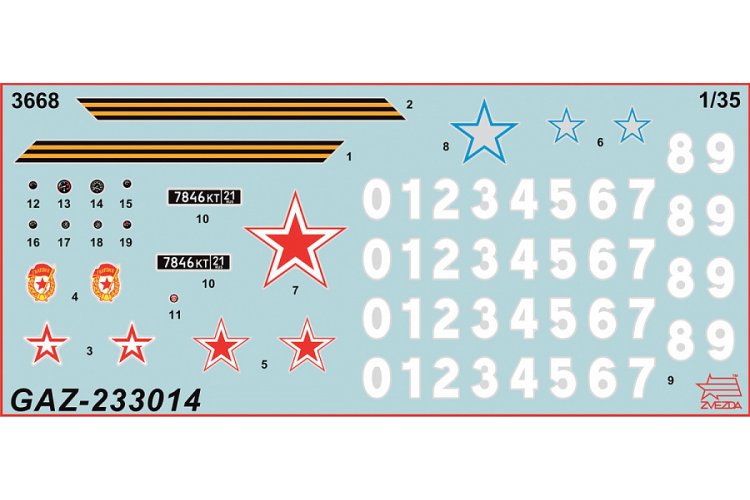 1:35 Zvezda 3668 Russian Armored Vehicle GAZ-233014 Tiger