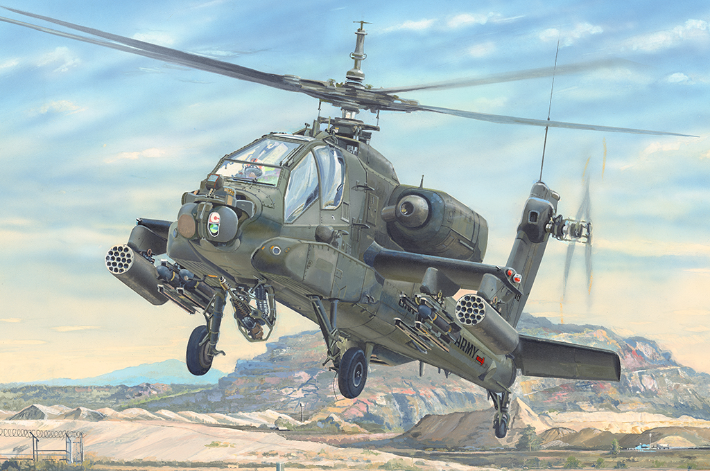 Trumpeter 05114 Boeing AH-64A Apache Helikopter Model