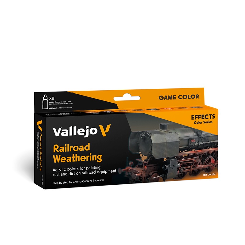 Vallejo Model Color 70264 - Railway Weathering Set 8x18ml