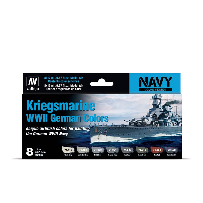 Vallejo 71615 Kriegsmarine WWII German Colors - Acryl Set
