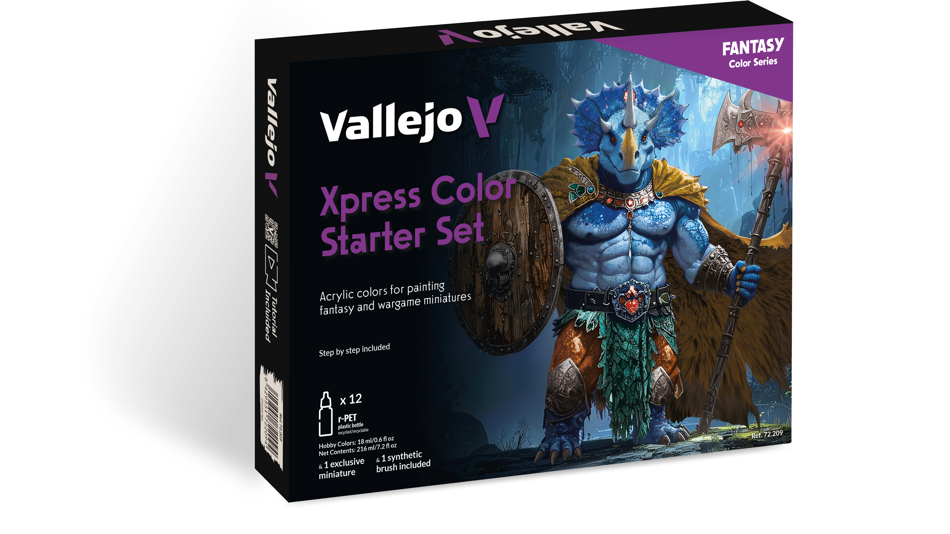 Vallejo Xpress Color Starter Set 12x18ml with Miniature